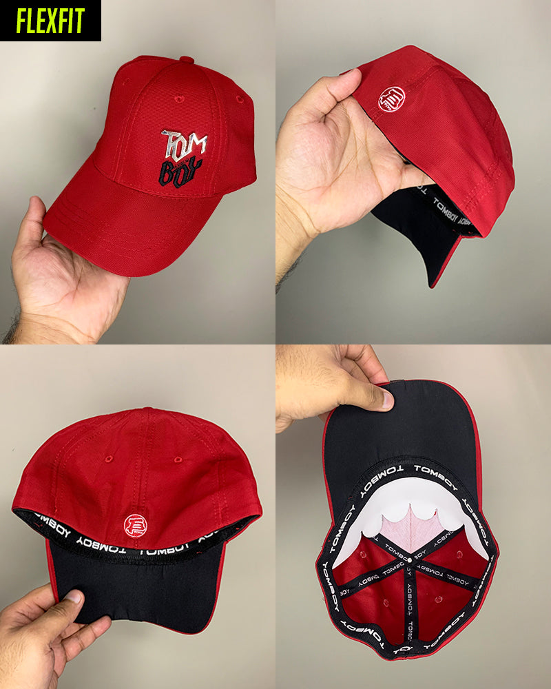TOMBOY Red Fitted Cap - FLEXFIT - FC012 – Elite Caps